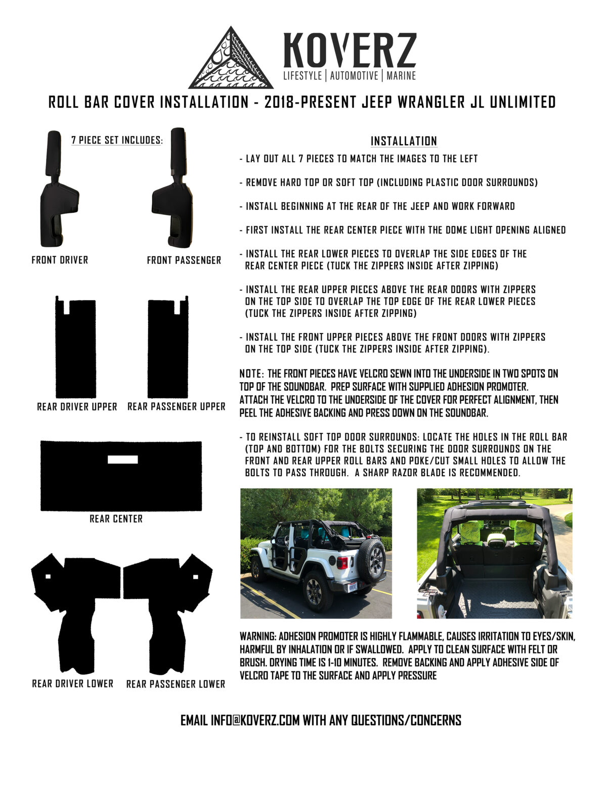 JEEP JL UNLIMITED ROLL BAR COVERS | Koverz